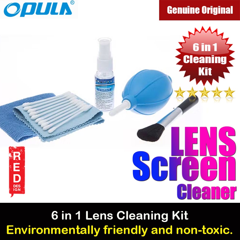 OPULA 6 in 1 Lens Cleaning Kit with dust blower cleaner spray for Lens ...