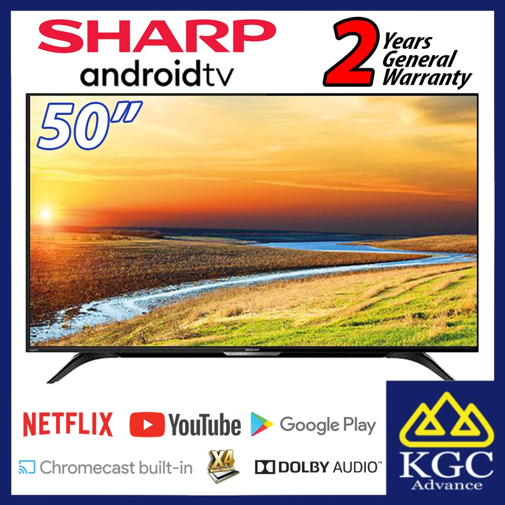 Sharp Aquos 4K UHD Android TV (50") [Free Wireless Keyboard + Mouse ...