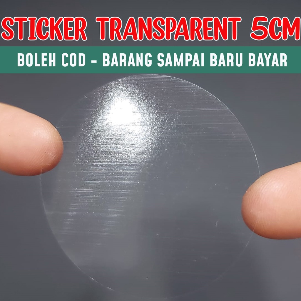 30pcs Sticker Crystal Clear Round Transparent Adhesive Stickers Label ...