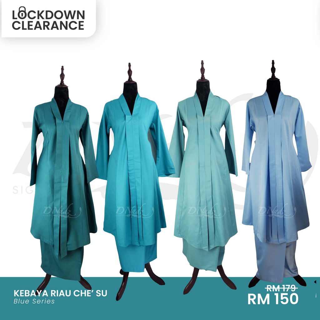 Kebaya Riau Che Su Blue Series by DNadz | Shopee Malaysia