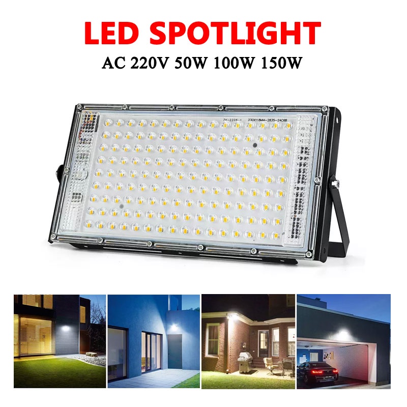 LED Spotlight AC 220V 50W 100W 150W Courtyard Garden Emergency LED ...