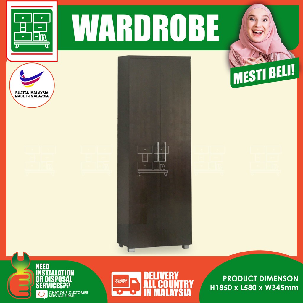 2 Feet Swing Door Storage Multi Cabinet / Almari baju / Multi Purpose ...