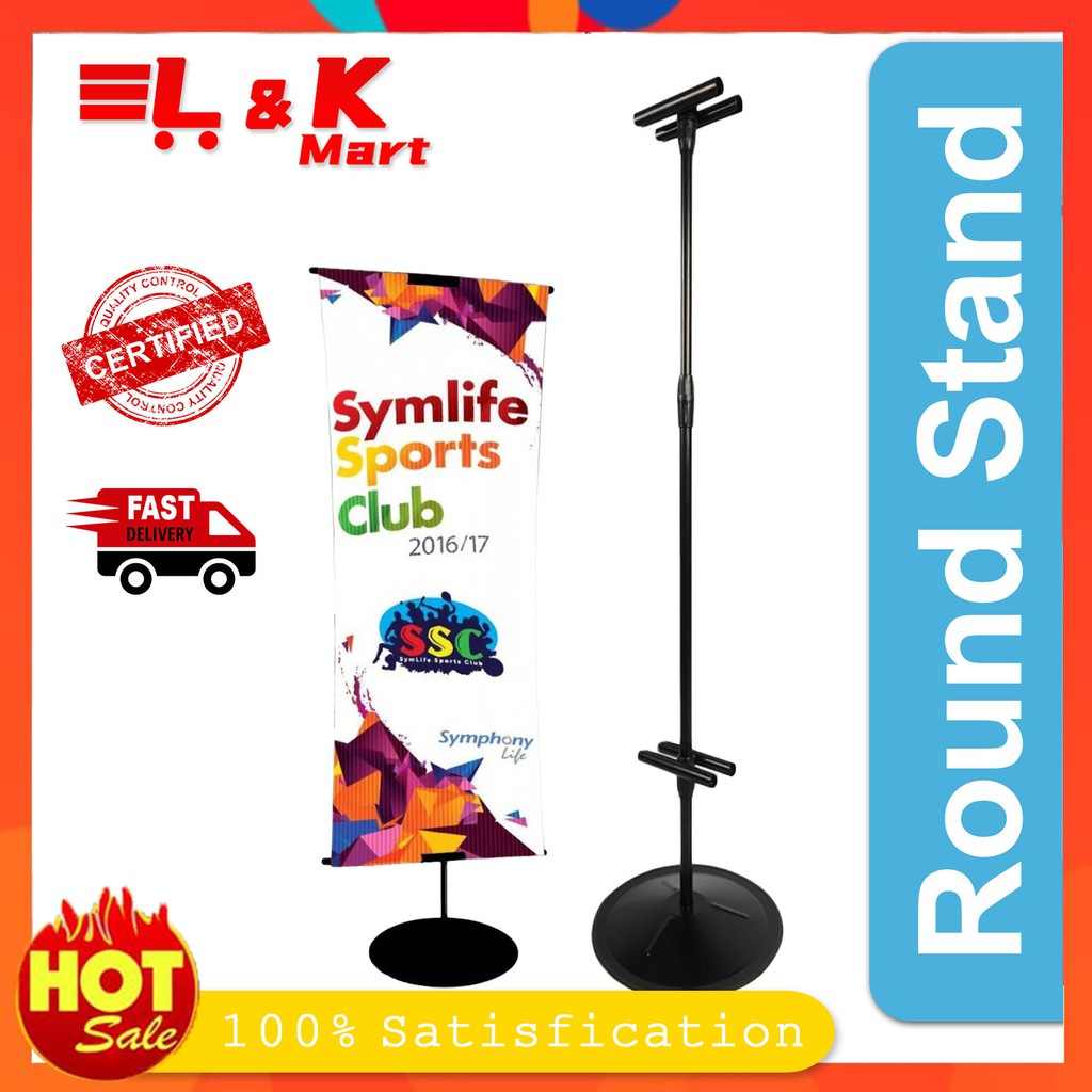 BUNTING STAND Round-base Stand (ONLY For Bunting / Banner Use) | Shopee ...