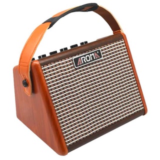 Aroma 15W Portable Rechargeable Acoustic Guitar Amplifier with Bluetooth and Mic In AG15A/AG-15A ...
