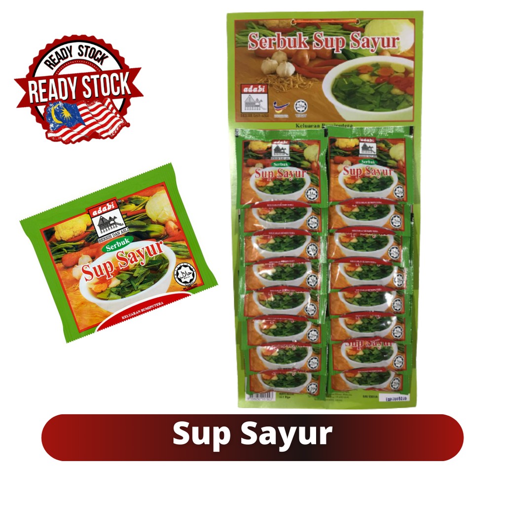 Serbuk Sup Sayur Adabi (1papan) | Shopee Malaysia