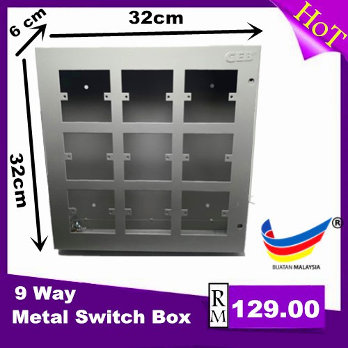 9s Metal Switches Box / 9 Way Metal Clad Switch Box | Shopee Malaysia