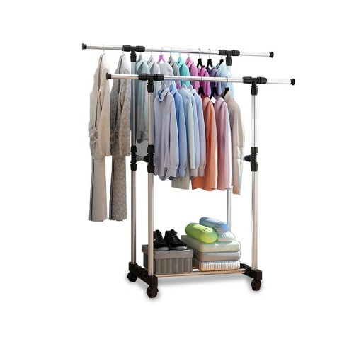 Multiple HANGER Rack / DOUBLE STAND HANGER, Various With 4 Wheel SHENAR ...