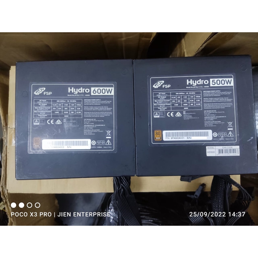 FSP Hydro Bronze 500W 600W | Aurum Platinum 1200W Full Modular Power ...