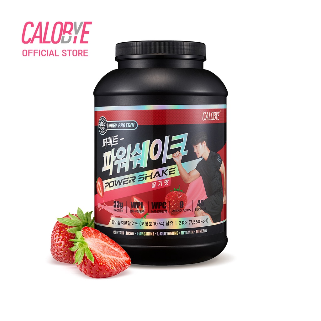 CALOBYE Power Perfect Power Shake Bulk - Protein Powder Strawberry ...