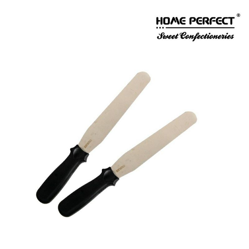 HOME PERFECT FLAT SPATULA W/PLASTIC HANDLE / ICING SPATULA STAINLESS ...