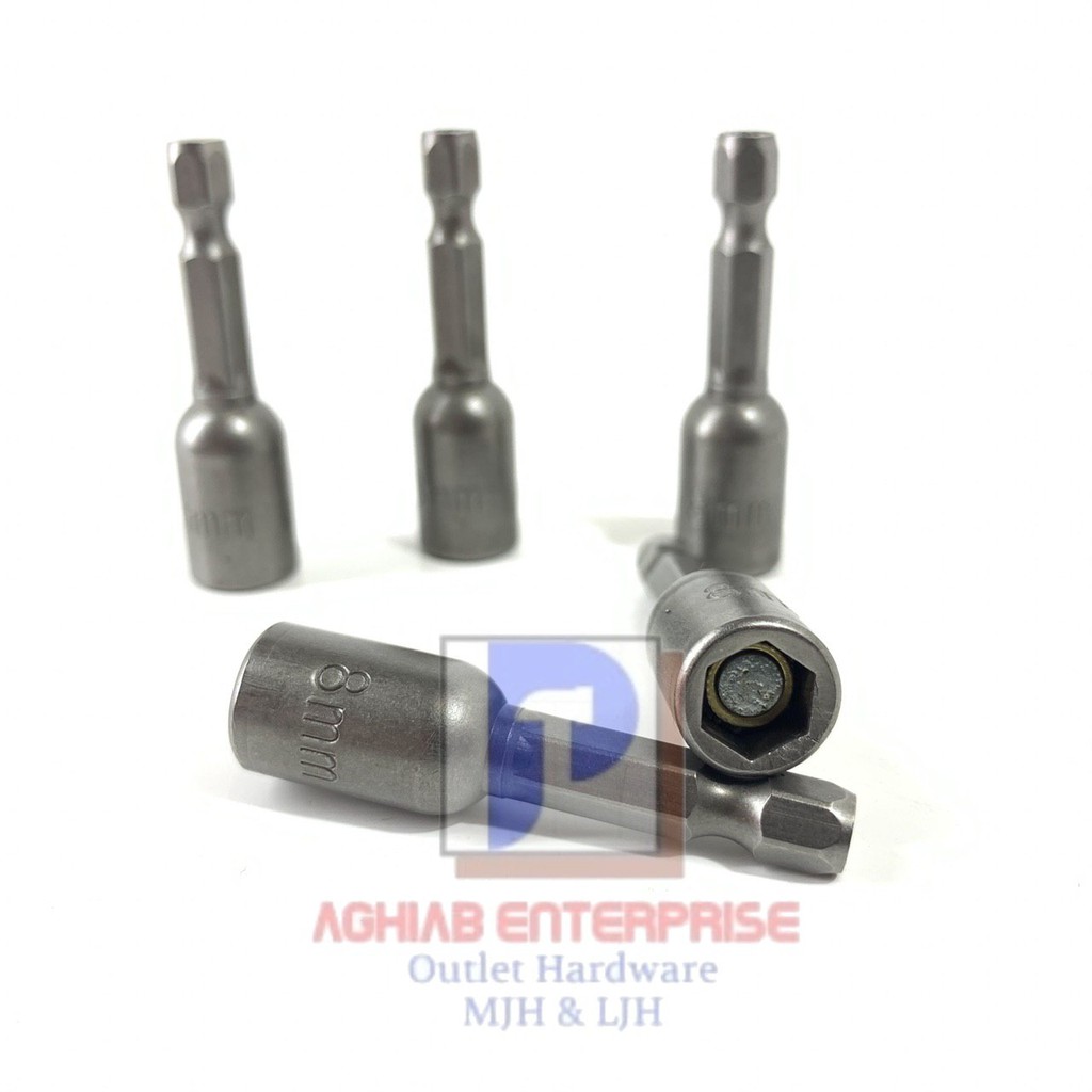 8mm Magnetic Hex Nut Setter Screw Driving Bit for Power Tools Driver ...