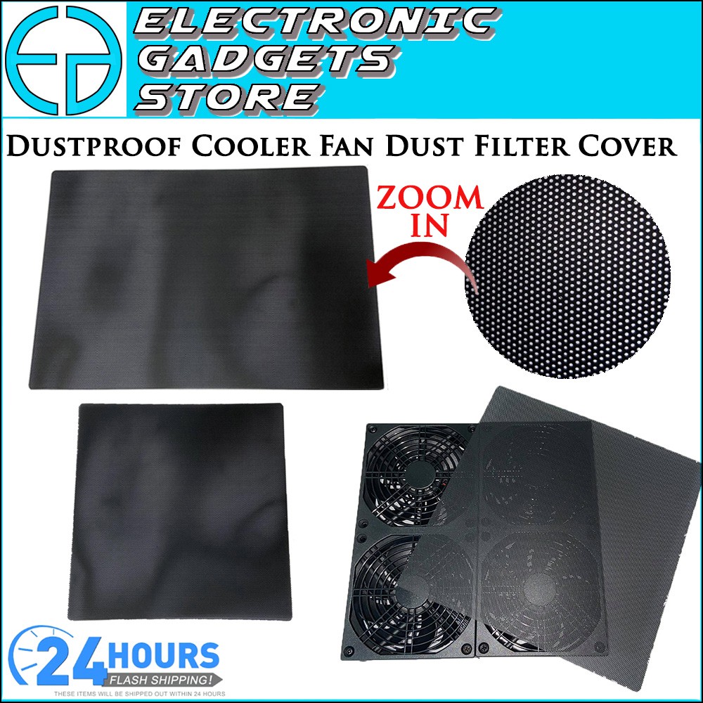 24x24cm 4 Fan 6 Fan Dustproof Cover Guard Black PC Cooler Fan Mesh Case ...