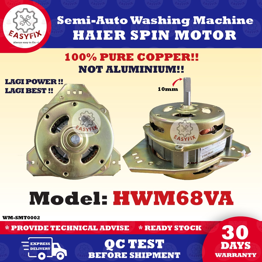 HWM68VA HAIER Spin Motor Semi-Auto Washing Machine (Motor Kering Mesin ...