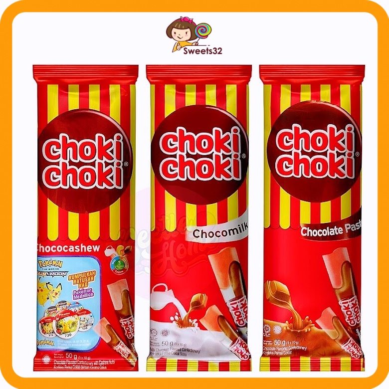 1pack X 5stick Choki choki Chocolate / Chocomilk / Chococashew | Shopee ...