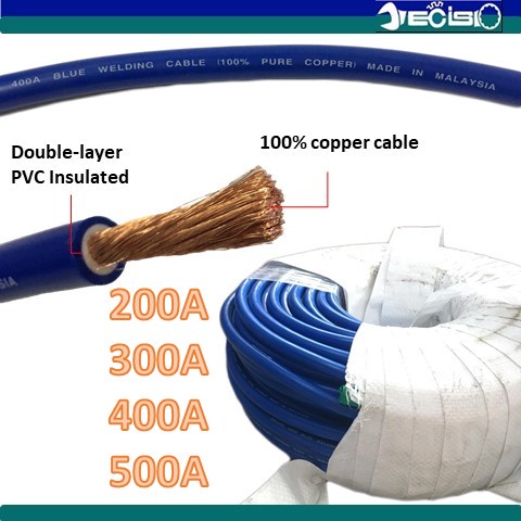 (METER) STARWELD/TOPP Heavy Duty TRS Blue Welding Cable, 100% Pure ...