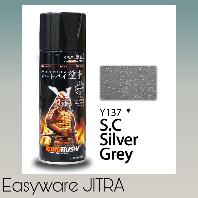 SAMURAI Y137* YAMAHA S.C SILVER GREY Motorcycle Colour Spray Paint ...