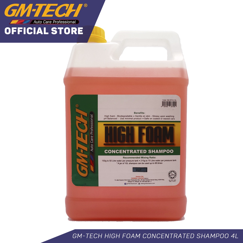 GM-TECH High Foam Concentrate Shampoo - Snow Wash (4L) | Shopee Malaysia