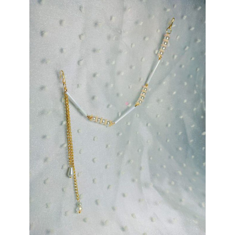 Hijab Mask Connector | Hijab Mask Hook (white Chain) | Shopee Malaysia