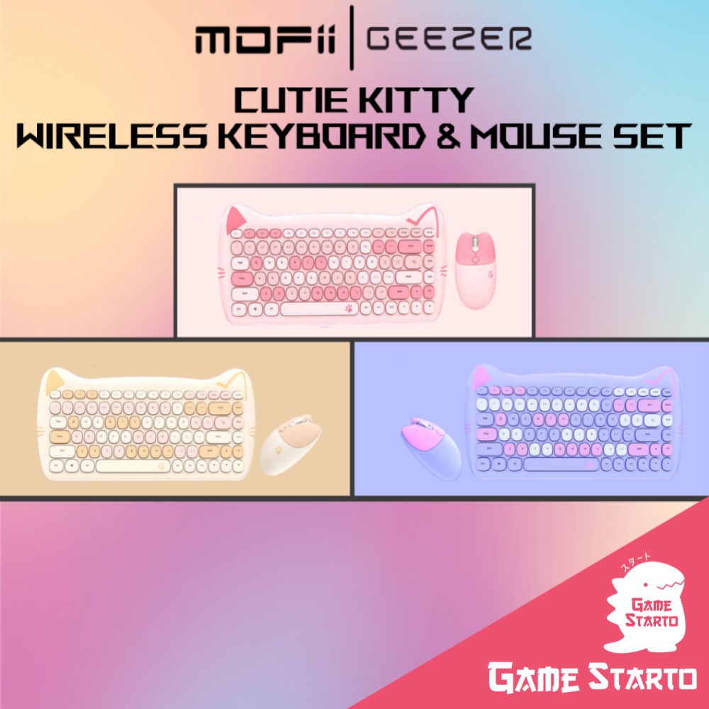 Mofii Geezer Cute Cat / Cutie Kitty Wireless Keyboard & Mouse Set ...