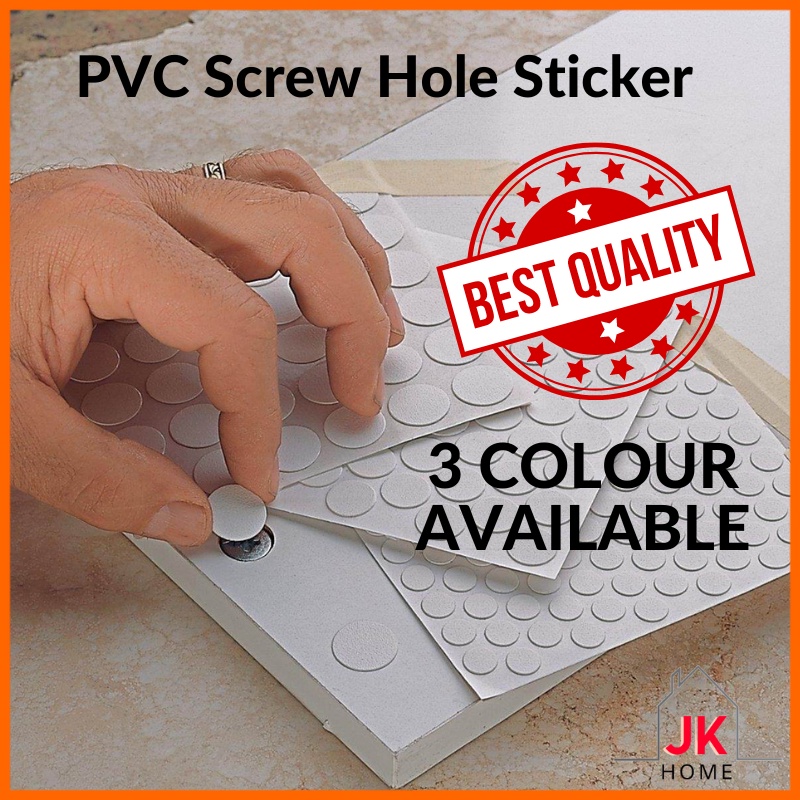 JK 96biji PVC Screw hole Sticker Skru Lubang Sticker PVC 1pcs Dalam ada ...