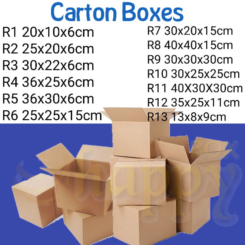 Carton Box ( T150/M/T150) B-FLUTE | Shopee Malaysia