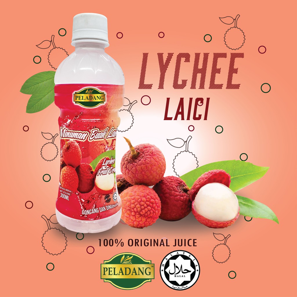 PELADANG Lychee Fresh Juice 300ml / Jus Buah Laici | Shopee Malaysia
