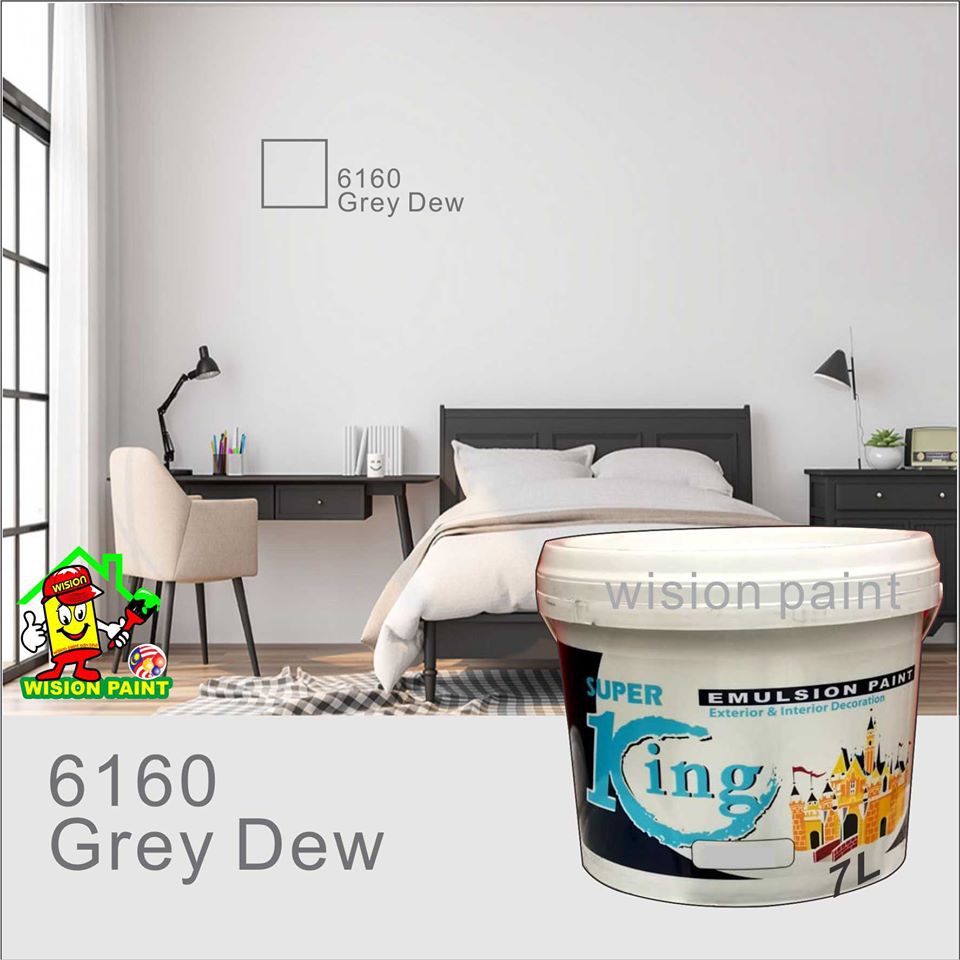 GREY DEW 6160 ( 7L ) SUPERKING QUALITY EMULSION PAINT MATT FINISH / CAT ...