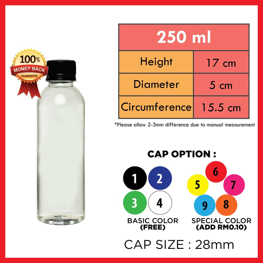 250ml Plastic Bottle Money Back Guarantee Botol Plastik Botol Doorgift ...