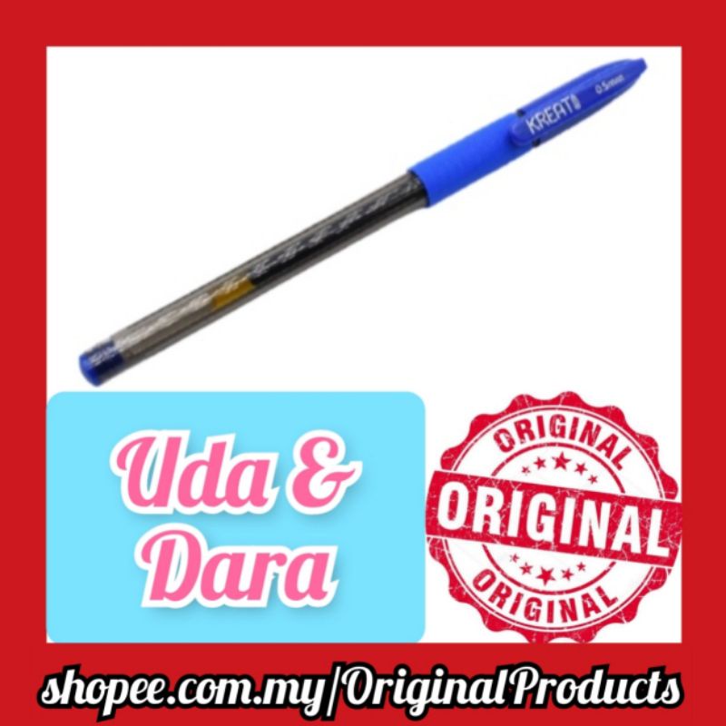 Kreati 0.5mm Blue Water Gel Pen Ball Pen Water Pen Dakwat Basah Biru ...