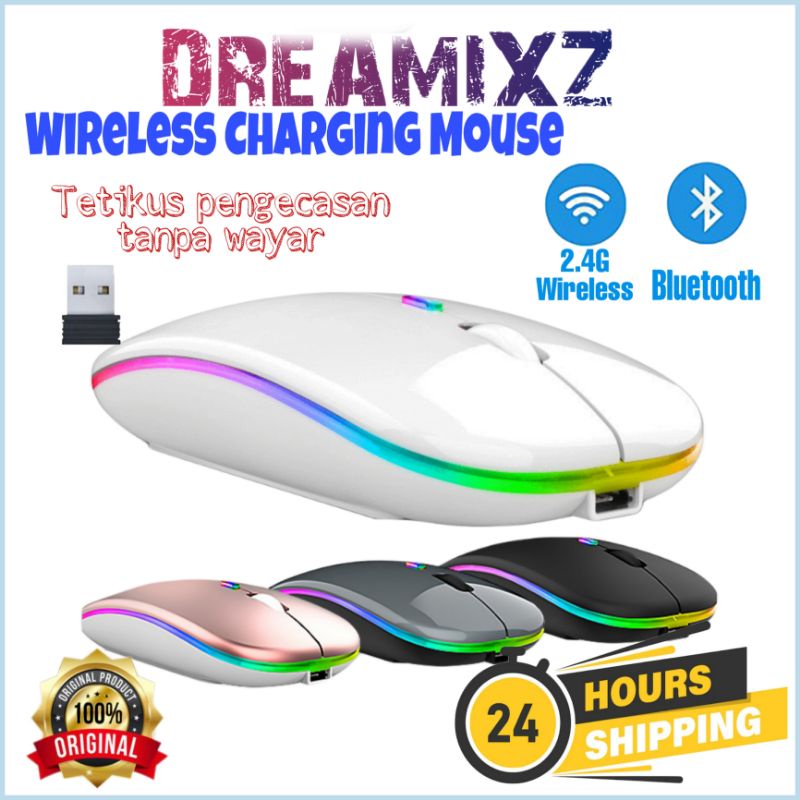 Ready Stock!!! Wireless Mouse 2.4Ghz Receiver Optical Adjustable Silent ...