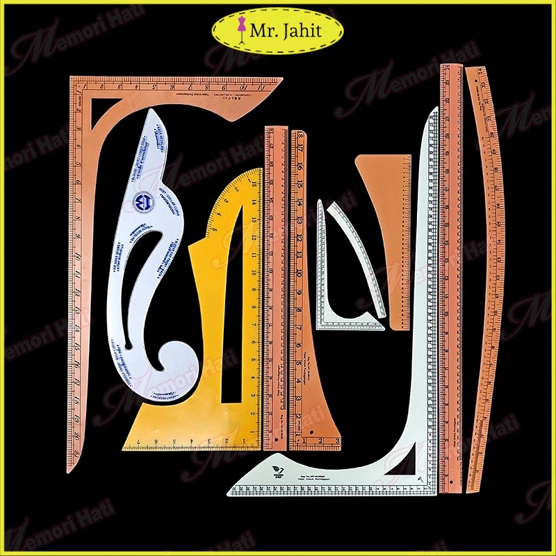 10pcs PVC Tailoring Ruler Set / Pembaris Jahitan | Shopee Malaysia