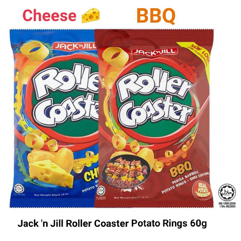 [Ready Stocks] Jack n Jill Roller Coaster BBQ/CHEESE 60g | Shopee Malaysia