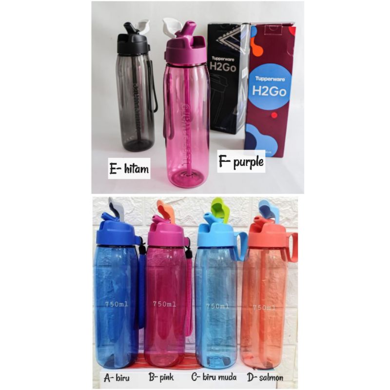 Tupperware H2Go H 2 Go with Straw 750ml dengan straw | Shopee Malaysia