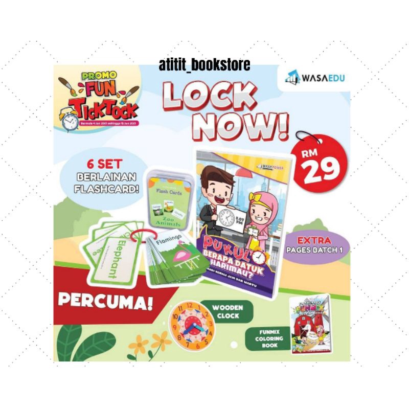 Buku Belajar Jam | Buku Pukul Berapa Datuk Harimau? Buku Belajar Kanak ...