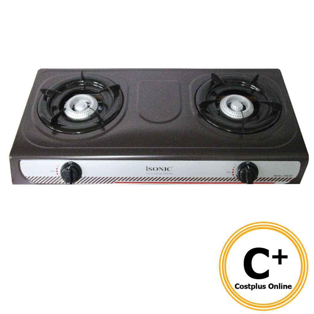 ISONIC Gas Stove 2 Hobs IGB-001 (New Model Stainless Steel ) Dapur Gas ...