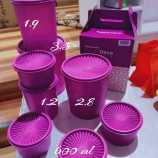 Tupperware Purple Deco Canister Set (8pcs) | Shopee Malaysia
