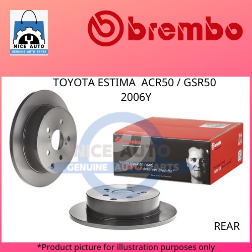 TOYOTA ESTIMA (ACR50) / (GSR50) (2006Y) (REAR) BRAKE DISC ROTOR -BRAND ...