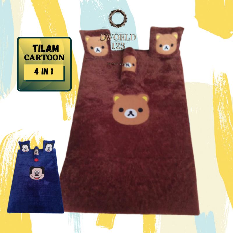 Tilam kartun viral Span Gebu Shaggy Bantal Patung + kanak- kanak ...