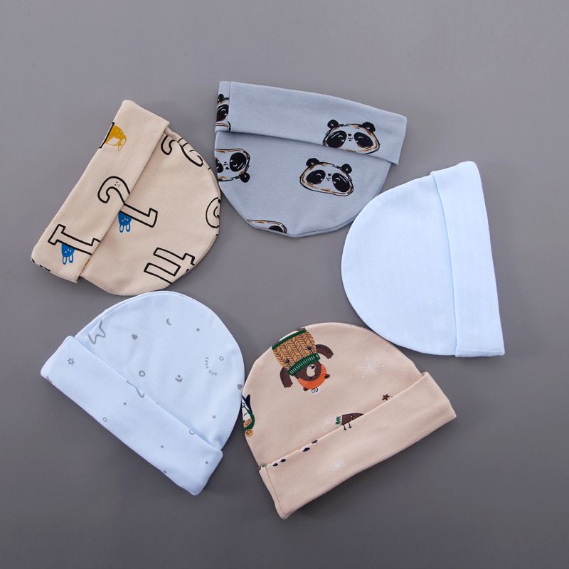 0 - 6m Newborn Baby Hat Topi Cotton Baby Newborn Pelbagai Corak Lembut ...