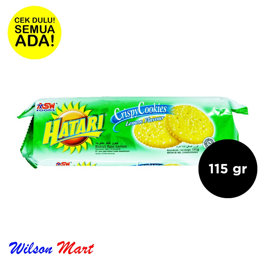 Asw HATARI CRISPY COOKIES LEMON Taste 115 Grams | Shopee Malaysia