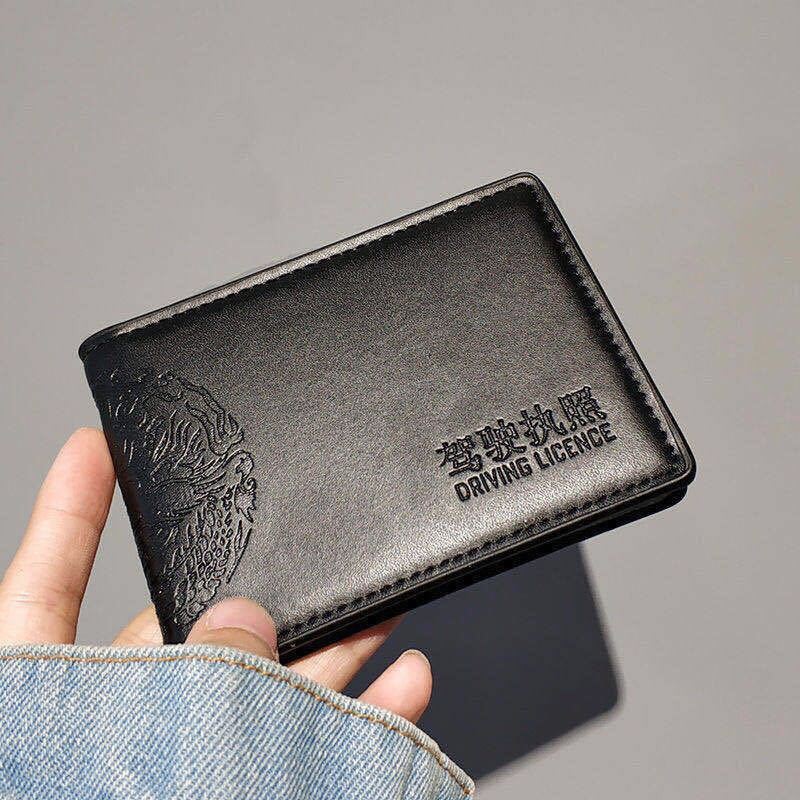 Leather texture driver's license holster, multi-function card holder ...