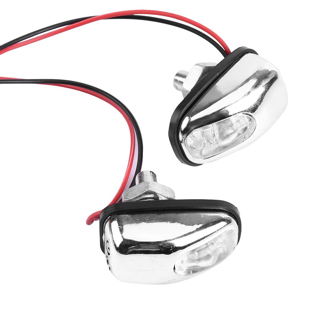2pcs Car LED Light Wiper Hood Windshield Water Spray Nozzle Washer Lamp ...