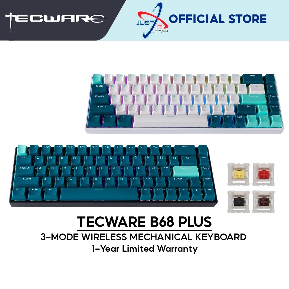 TECWARE B68 PLUS 3 Mode Wireless Mechanical Keyboard | Shopee Malaysia