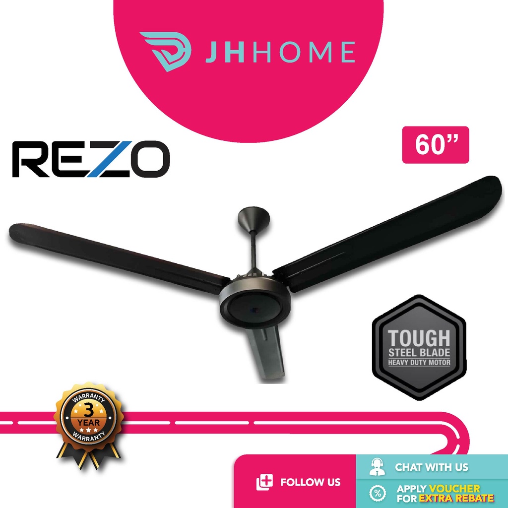 Rezo 3 Blade 5 Speed K16/K30 Ac Motor Ceiling Fan With Regulator ...
