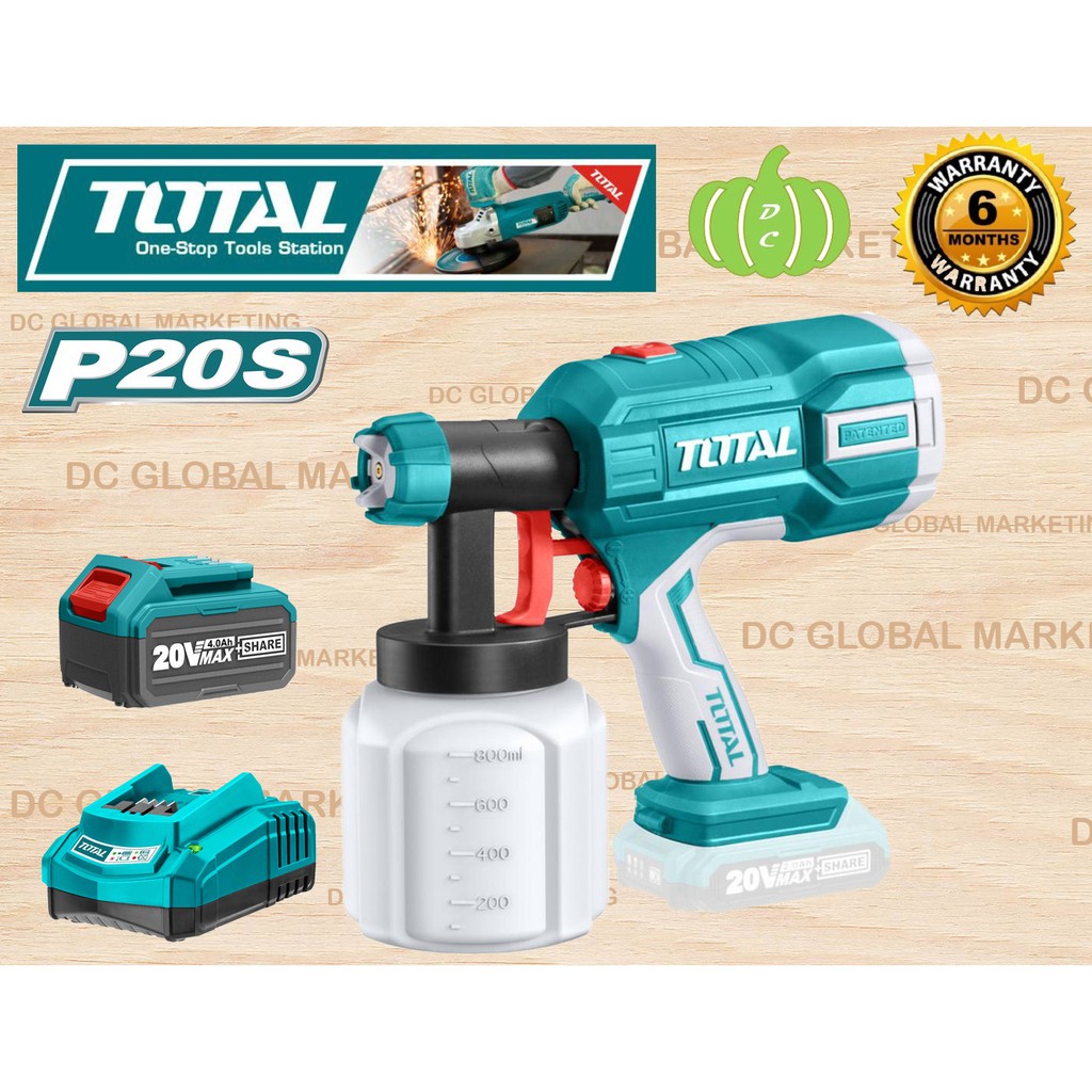 Total Lithium Ion Cordless Sprayer Spray Gun TSGLI2001 | Shopee Malaysia