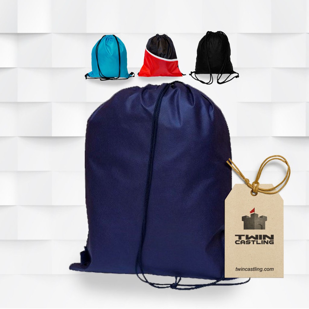Plain Drawstring Bag - String Bag - Beg Tali Kosong - Beg Tali - Twin ...