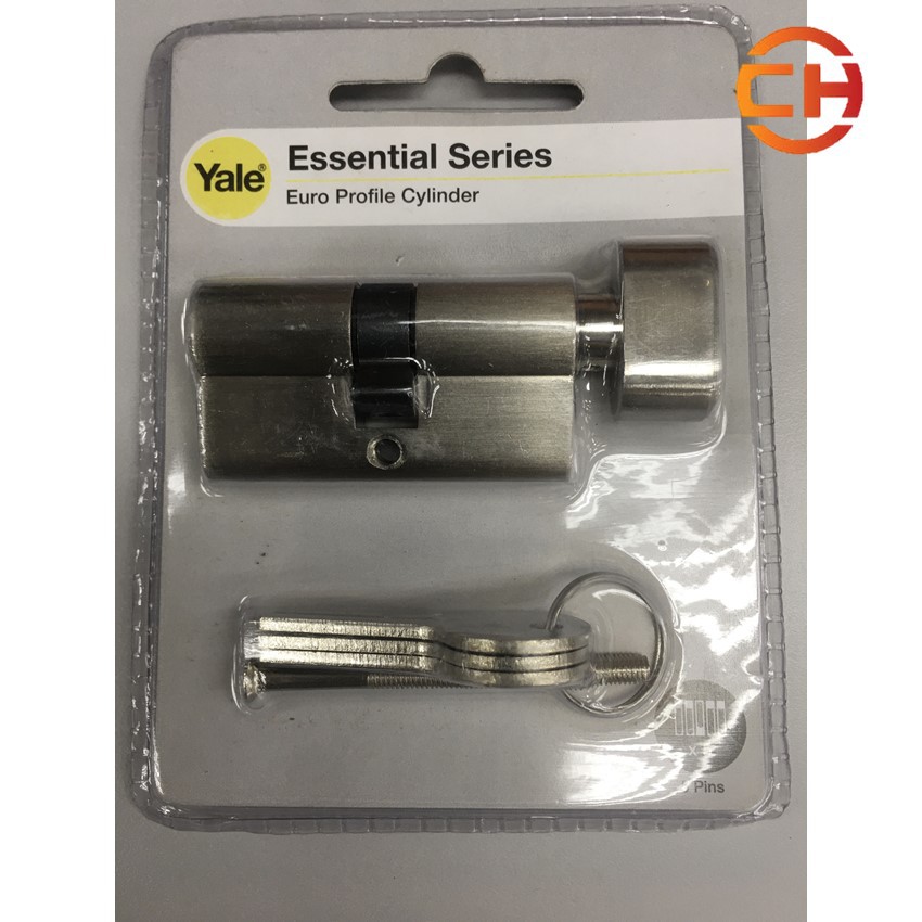 YALE Essential Series Euro Profile Cylinder 60mm/70mm 5 Pins | Shopee ...