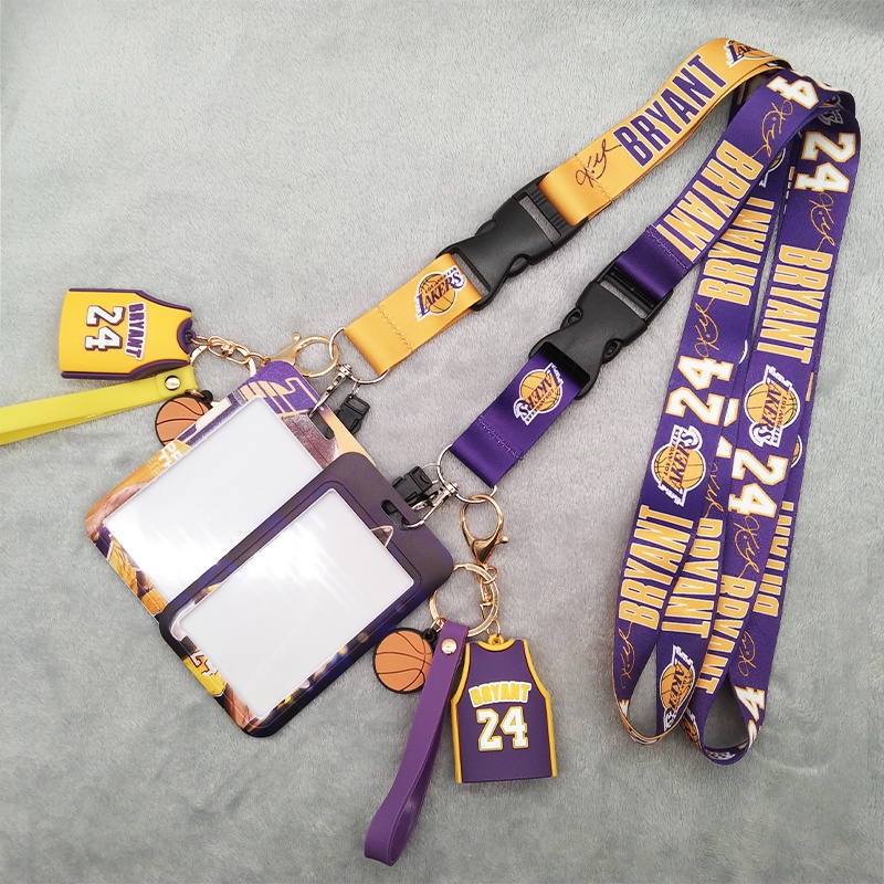 NBA Kobe Neck Lanyard + ID Card Holder Protector+3D Keychain For Phone ...
