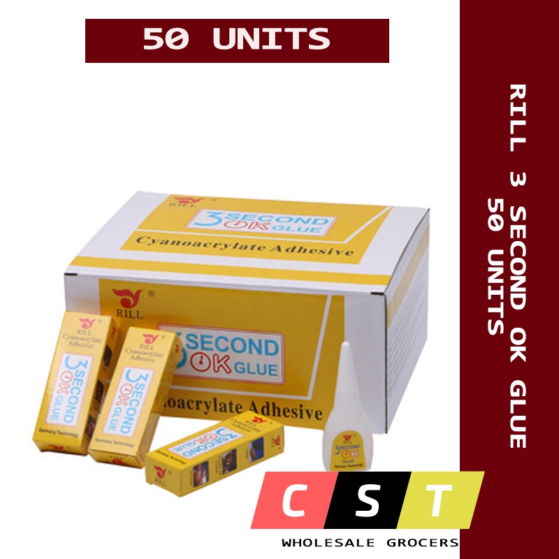 Original RILL 3 Second OK Glue / Gam 3 Saat X 50 Units | Shopee Malaysia