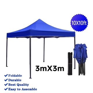 kain khemah 10x10 Feet Full Set Roof 3x3m Foldable Canopy Tent Night ...